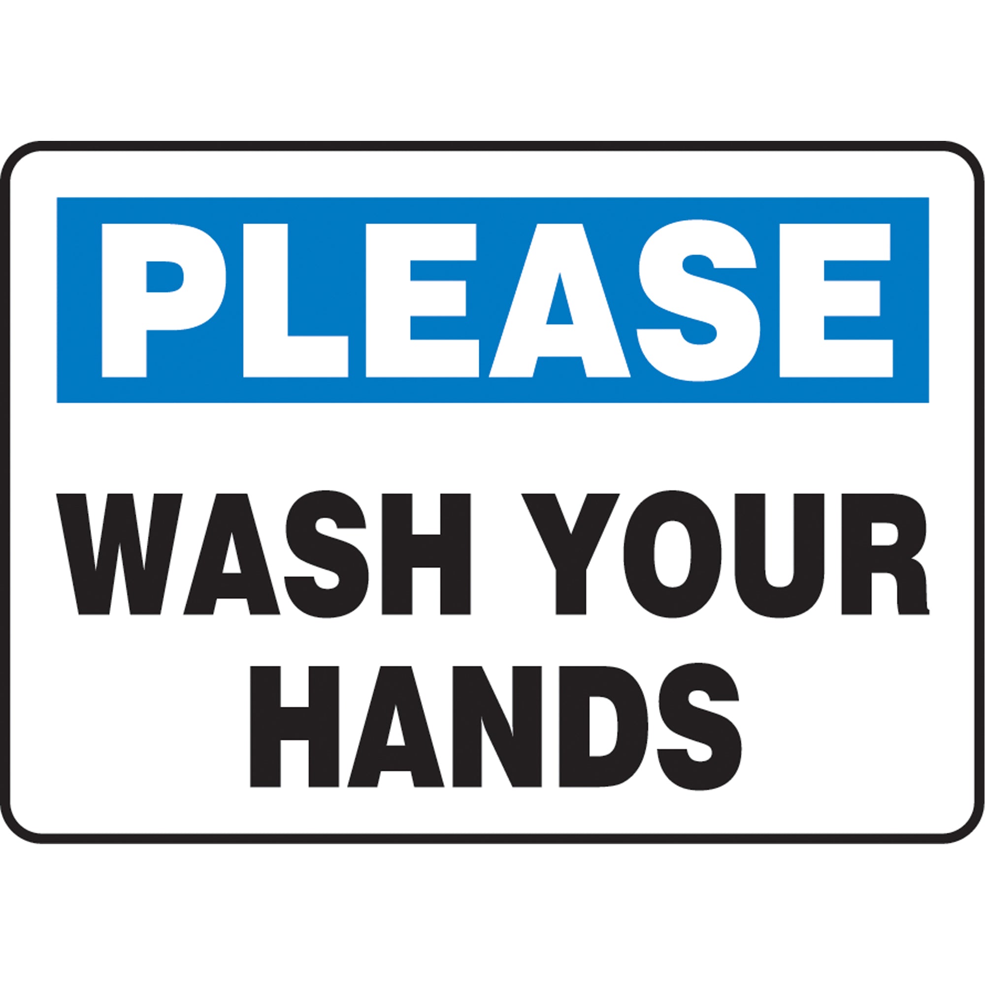Wash Your Hands Sign, 10" x 7", English – Keywin Inc.